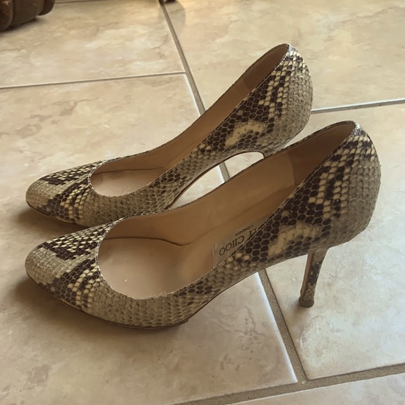 Jimmy Choo | Shoes | Jimmy Choo Genuine Snakeskin High Heel Round Toe ...